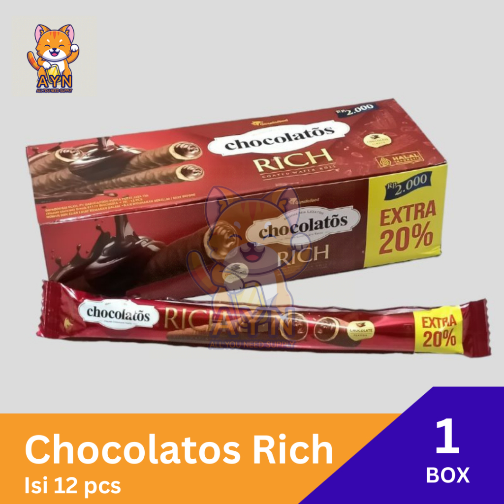 Jual Chocolatos Rich 1 box isi 12 pcs | Shopee Indonesia