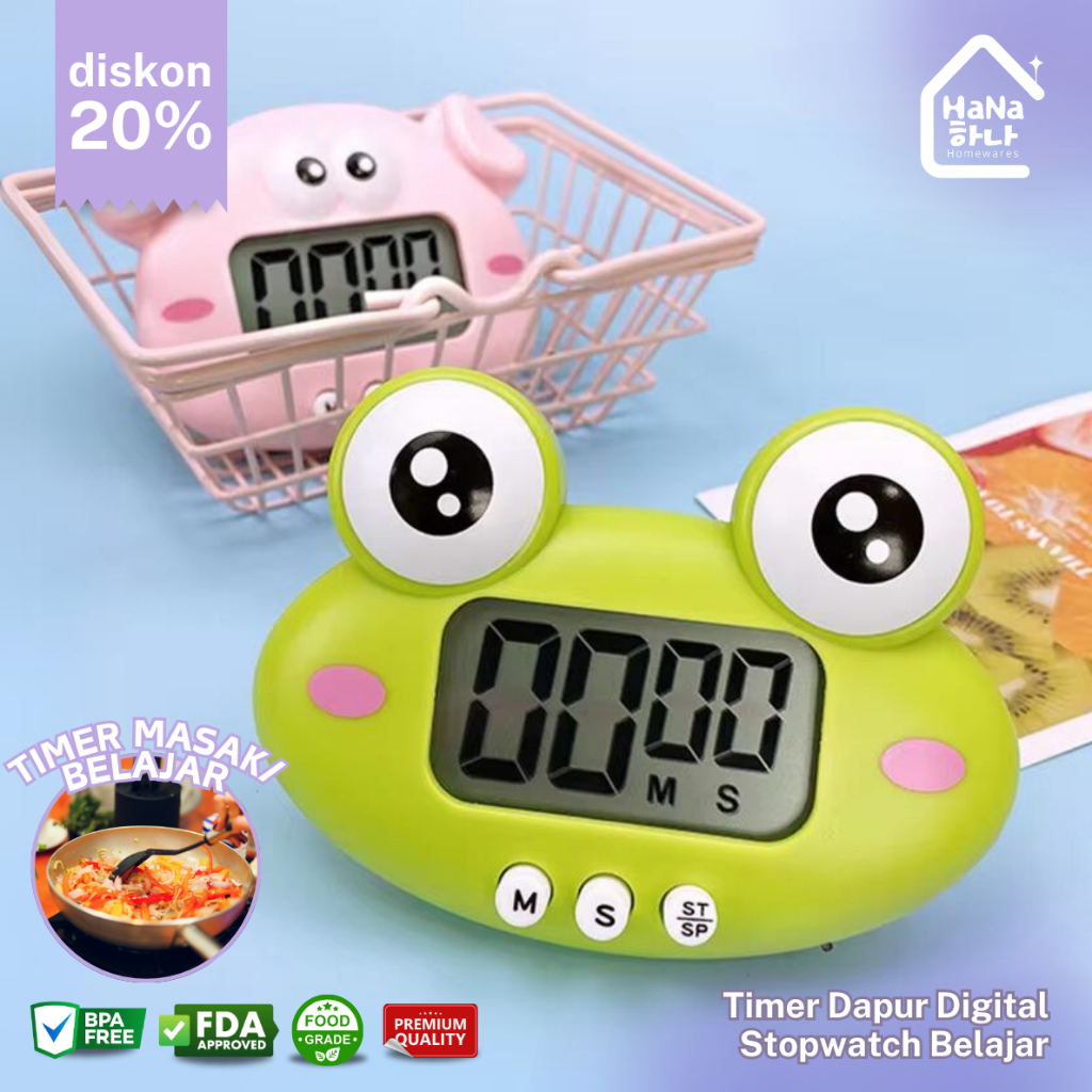 Jual Timer Dapur Digital Lucu & Stopwatch Pengatur Waktu Masak ...