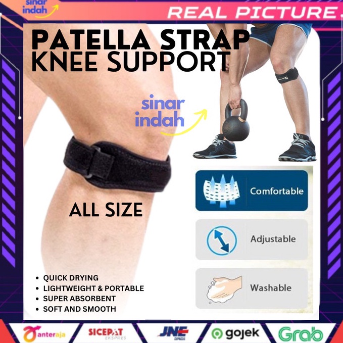 Jual Modern Patella Knee Support Brace Knee Strap Deker Lutut Patella Protector | Shopee Indonesia