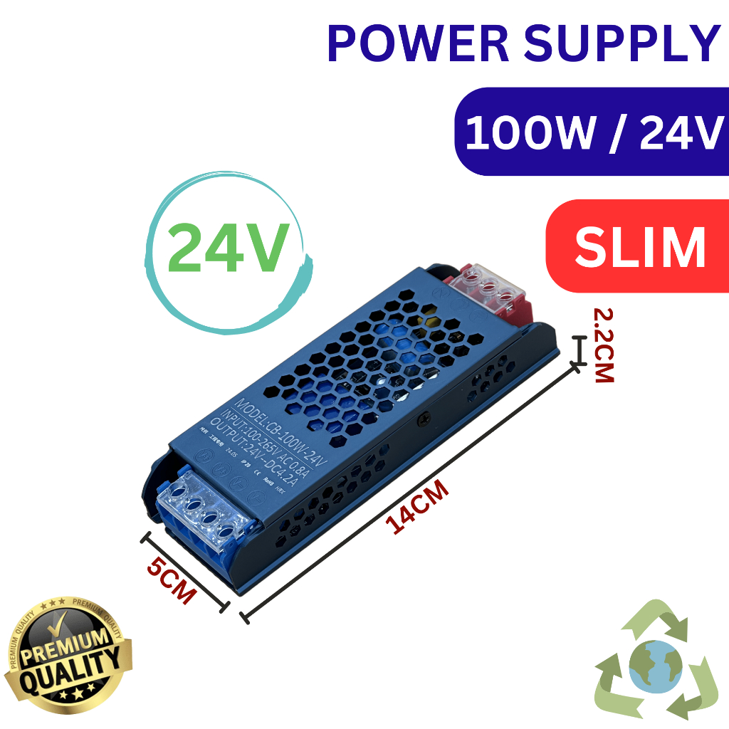 Jual Power Supply Adaptor Switching Trafo LED Strip 24V 60W / 100W ...