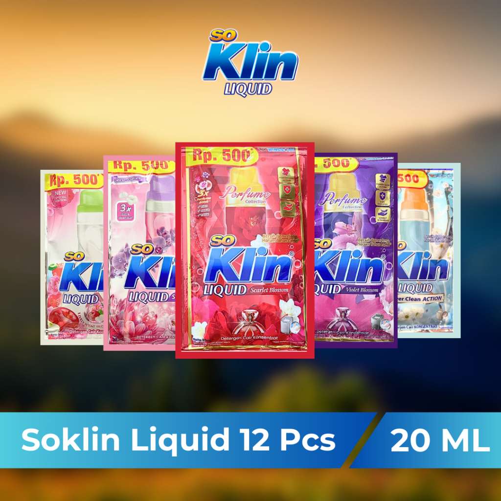 Jual Soklin Cair / Soklin Liquid 20ML 1 Renceng Isi 12 Sachet 500 ...