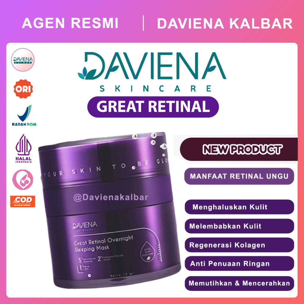 Jual DAVIENA SKINCARE GREAT RETINAL OVERNIGHT SLEEPING MASK BOOSTER ...