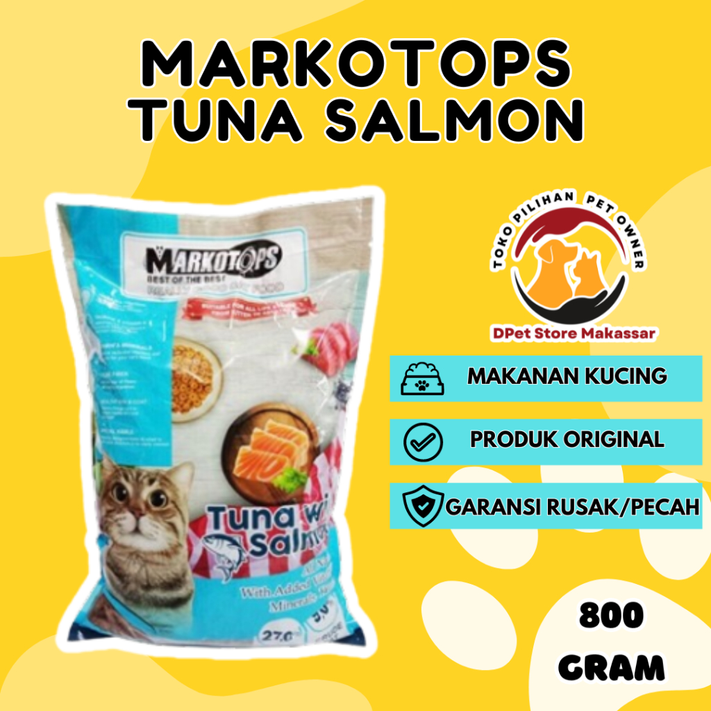 Jual Makanan kucing-Repack Markotops 800gr Tuna Salmon All Stage ...