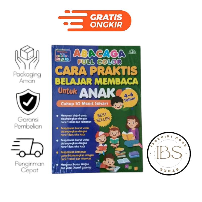 Jual Original Buku Abacaga Full Colour-Cara Praktis Belajar Membaca ...