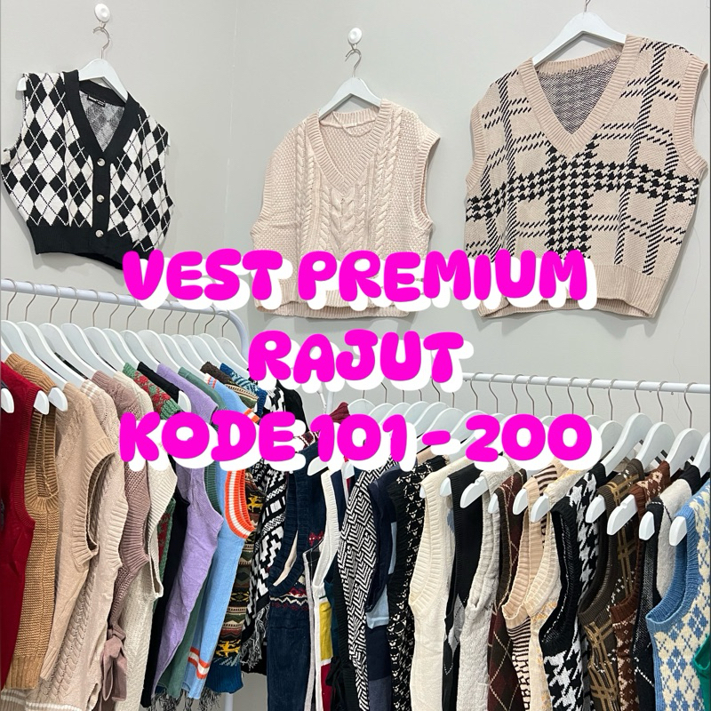 Jual VEST PREMIUM RAJUT KODE 101 - 200 / VEST RAJUT PREMIUM / VEST MOTIF / VEST BASIC / VEST ...