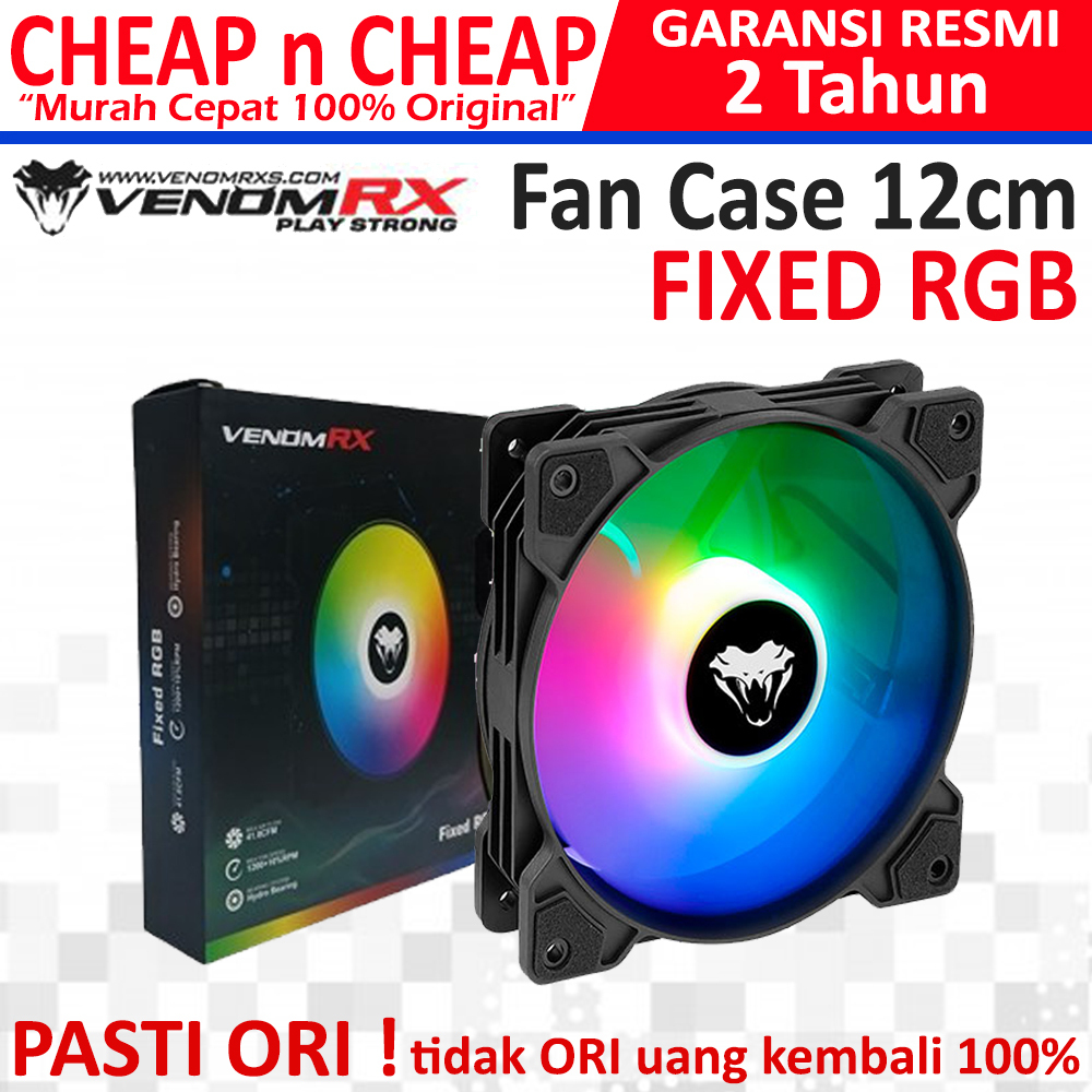 Jual VenomRX Fan Case RGB Fix 12cm - Fan Kipas Casing PC Komputer ...