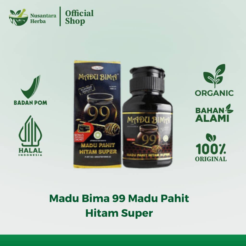 Jual Madu Bima 99 Madu Pahit Hitam Super Original - Isi 200 Gram ...
