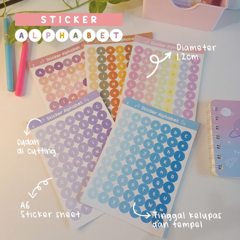 Jual Stiker Dot Alphabet Kertas Dengan Huruf - Paper, Stationery ...