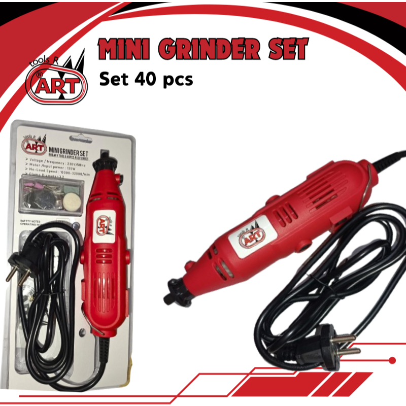 Jual ART Mini Grinder Set Bor Tuner / ART Die Grinder 40 Pc 135 Watt ...