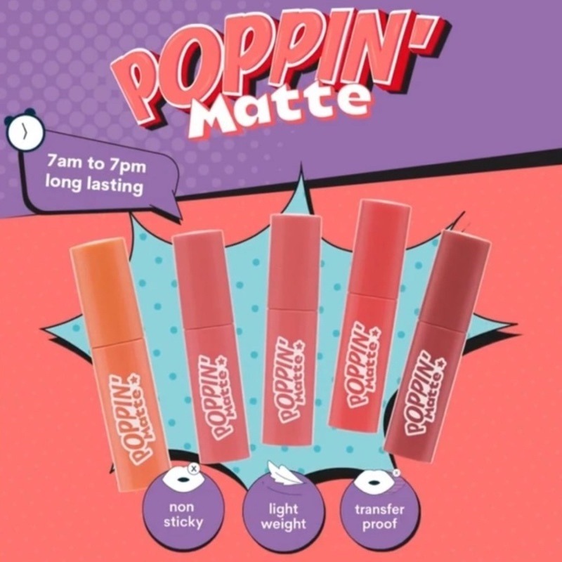Jual Emina Poppin Matte 4.5gr - Lip Cream Tahan Lama | Shopee Indonesia