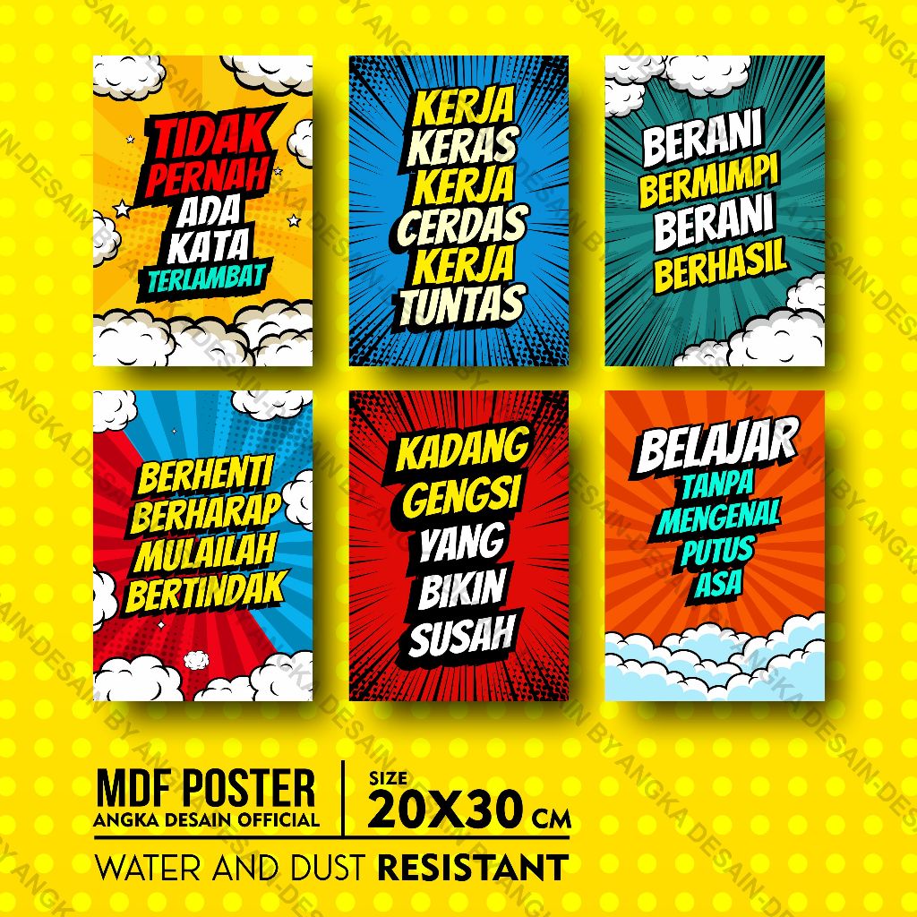 Jual POSTER QUOTES TEMA KOMIK UKURAN 20X30 CM - DEKORASI RUANGAN ...