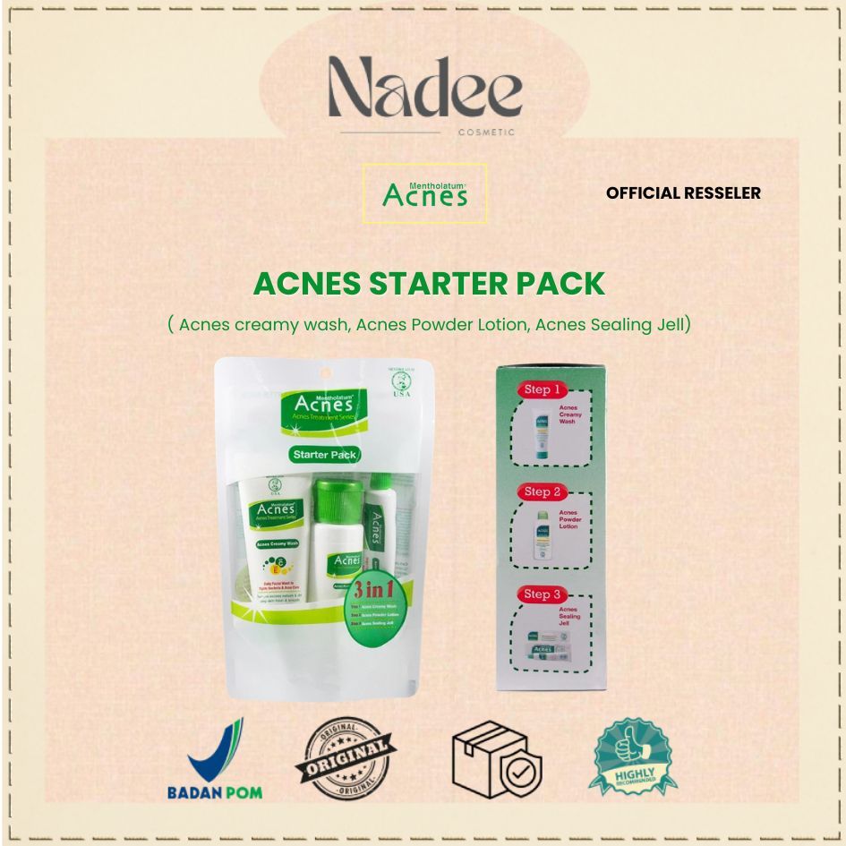 Jual [Nadee] - Acnes Starter Pack - Creamy Wash + Powder Lotion ...