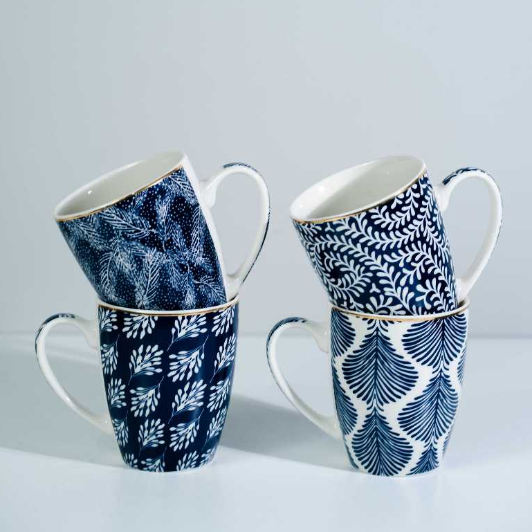 Jual Mug Keramik / Mug Teh / Mug Kopi Gelas Keramik MASON Motif Blue ...