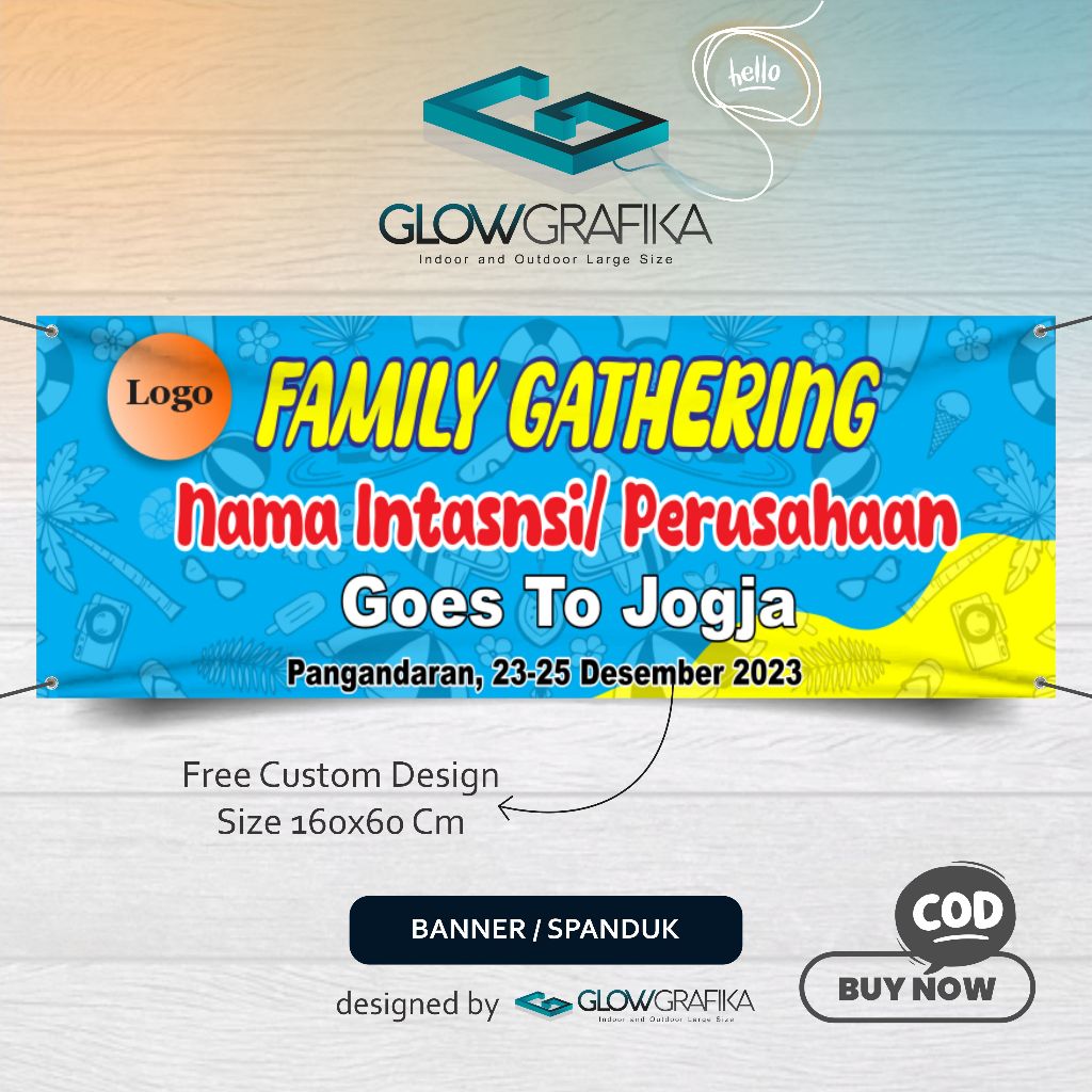 Jual Cetak Spanduk Banner Family Gathering Model B | Shopee Indonesia
