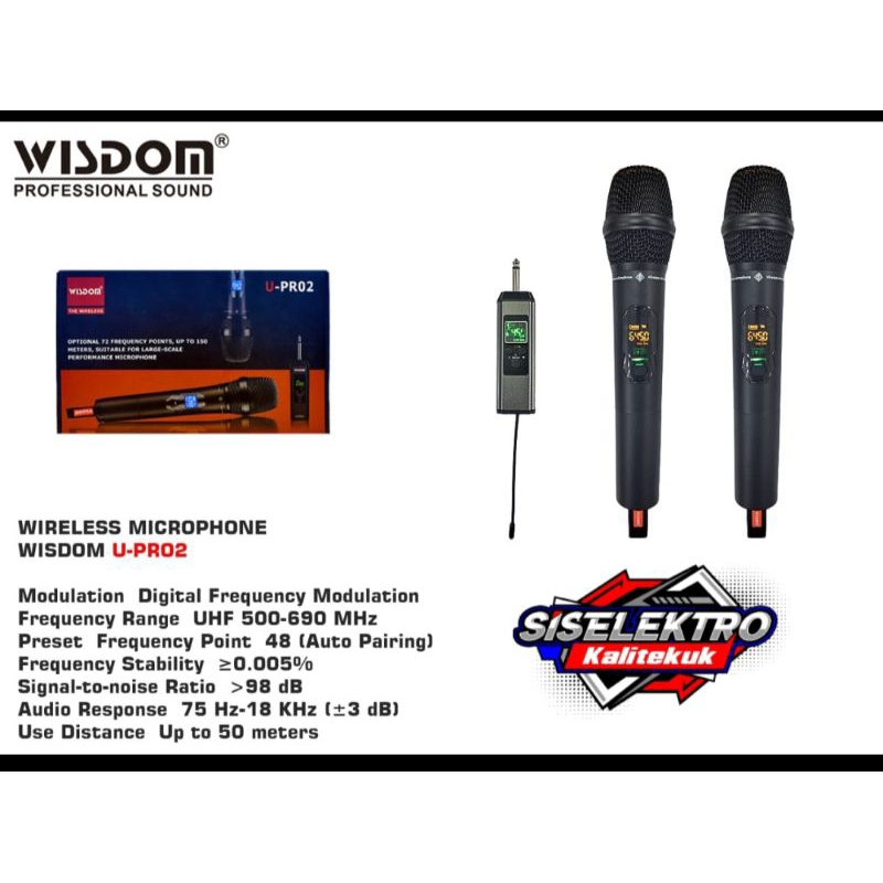 Jual Mic Microphone Wireless Wisdom Upro2 | Shopee Indonesia