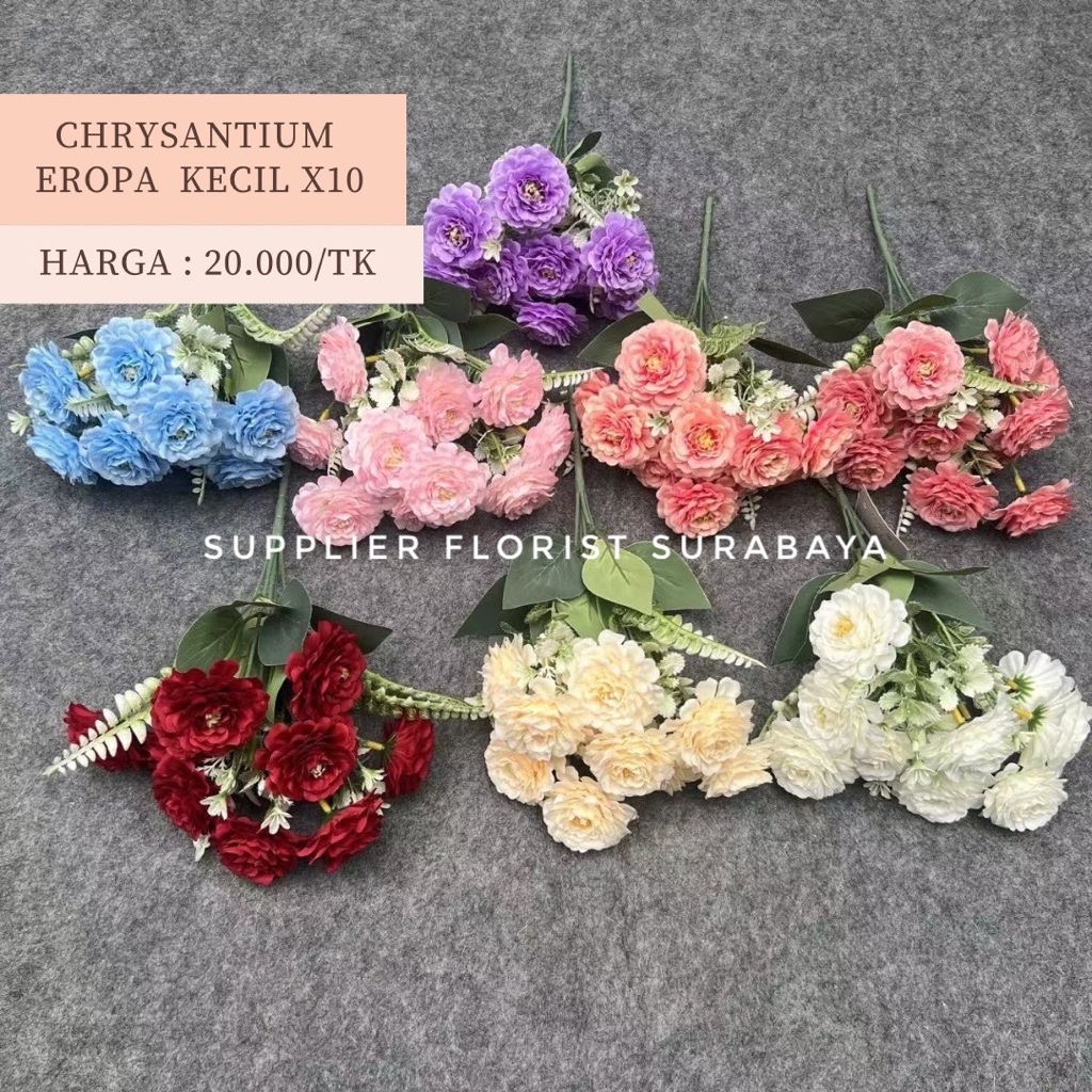 Jual [CHRYSANTIUM EROPA KECIL X10] BUNGA PALSU KRISAN CHRYSANT ...