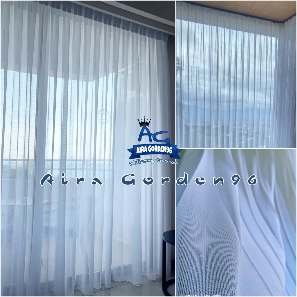 Jual Vitras Gorden Vitrase Putih Vitras Polos Jendela Siang Transparan ...