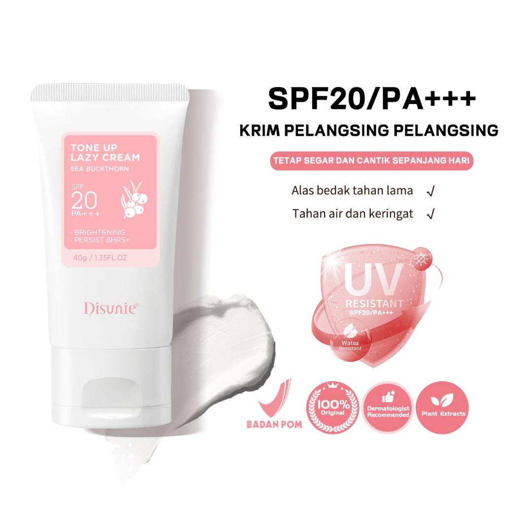 Jual DISUNIE Tone Up Lazy Cream Concealer Whitening Cream Tahan Air Dan ...