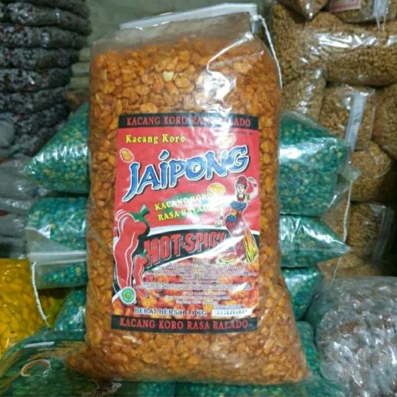 Jual 1 Bal Kacang Koro Kupas/Kacang Mersi Rasa Balado Berat 4 Kg ...