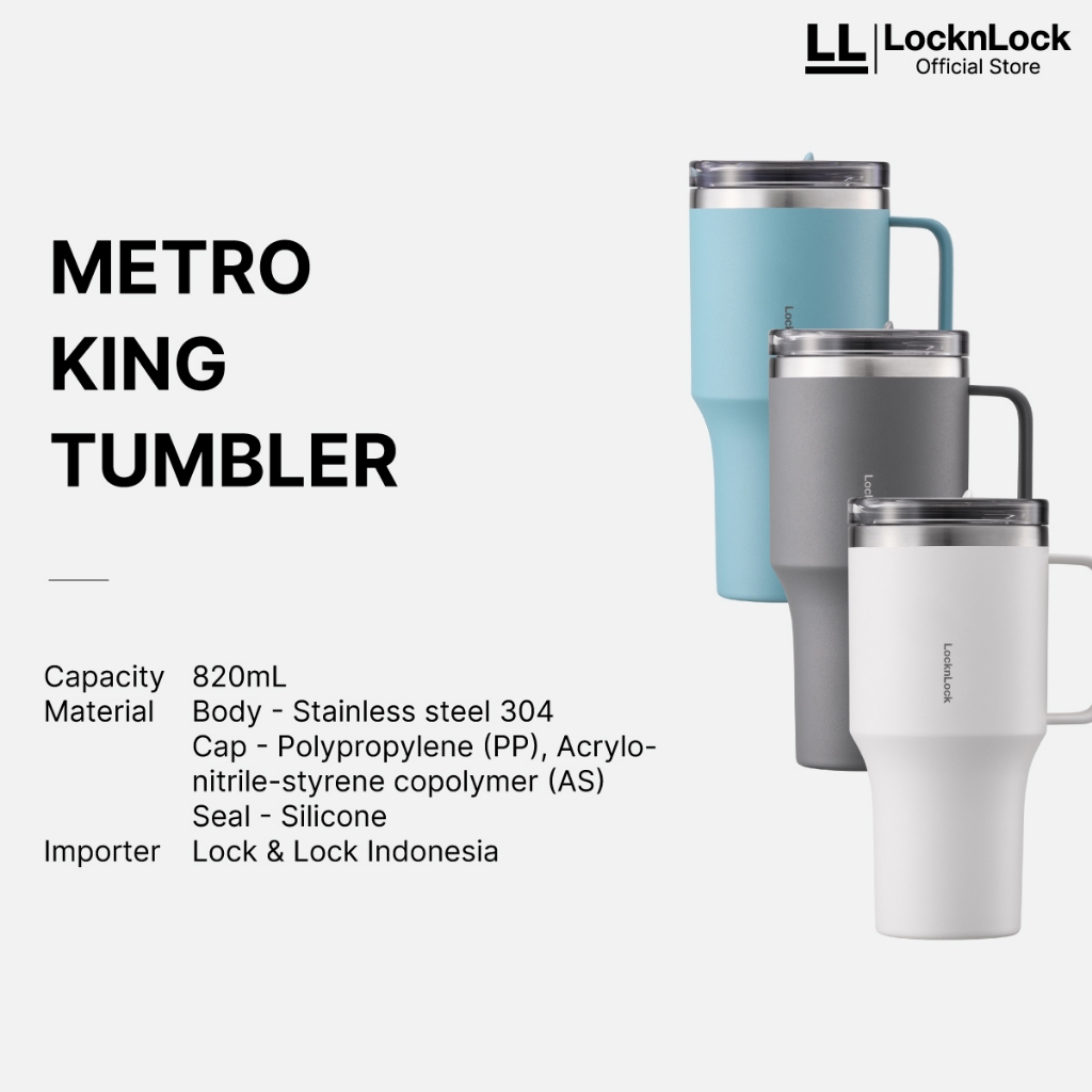 Jual LocknLock Metro King Tumbler 820ml - LHC4326 | Shopee Indonesia