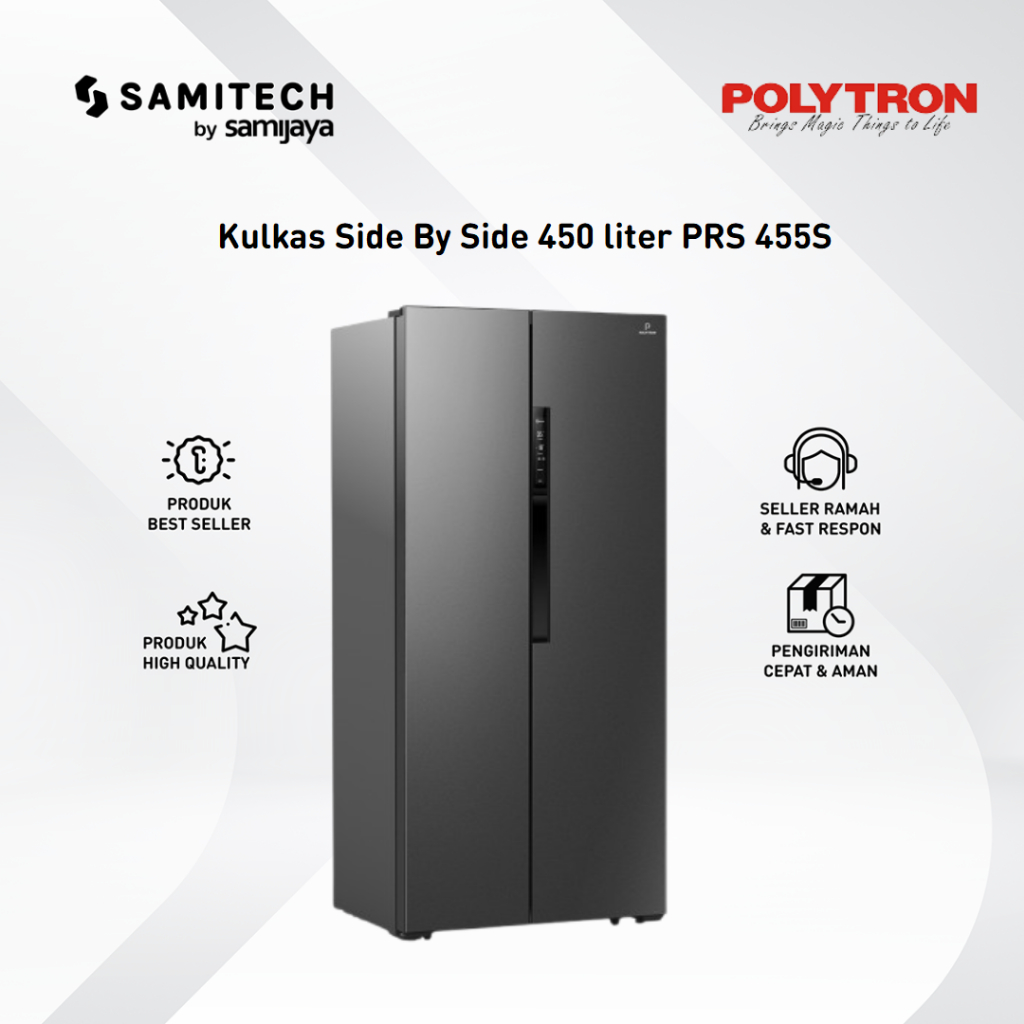 Jual Kulkas 2 Pintu Side By Side POLYTRON 450 liter PRS 455S | Shopee ...