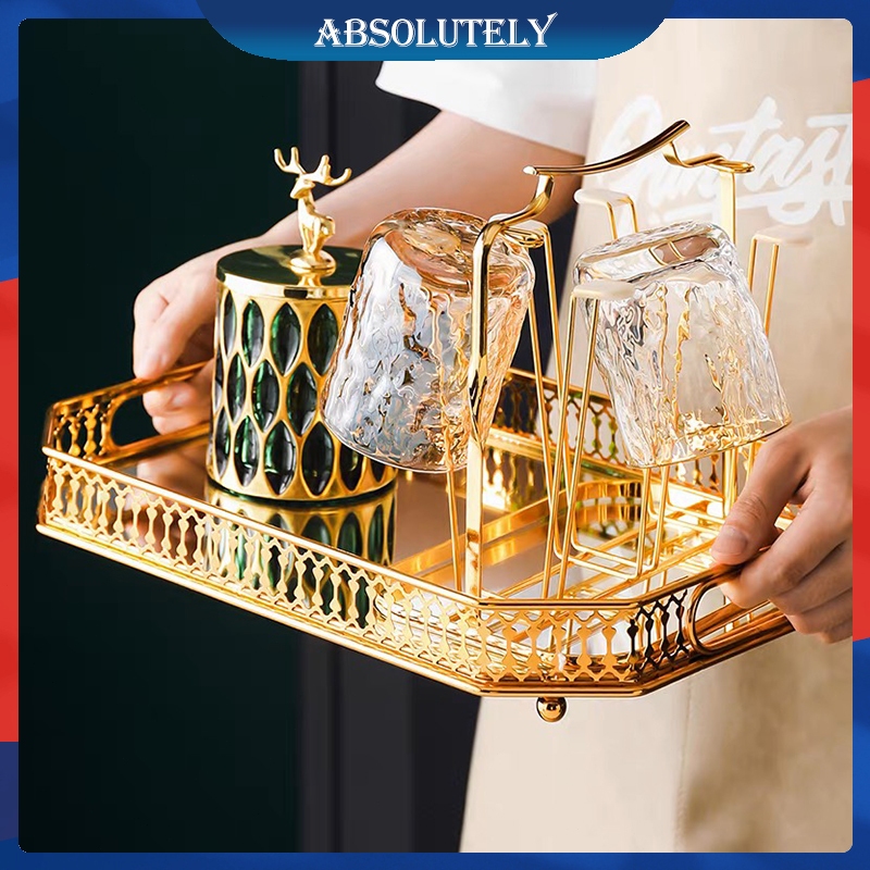 Jual Nampan Emas Aesthetic Nampan Estetik Mewah Tray Aesthetic Nordic ...