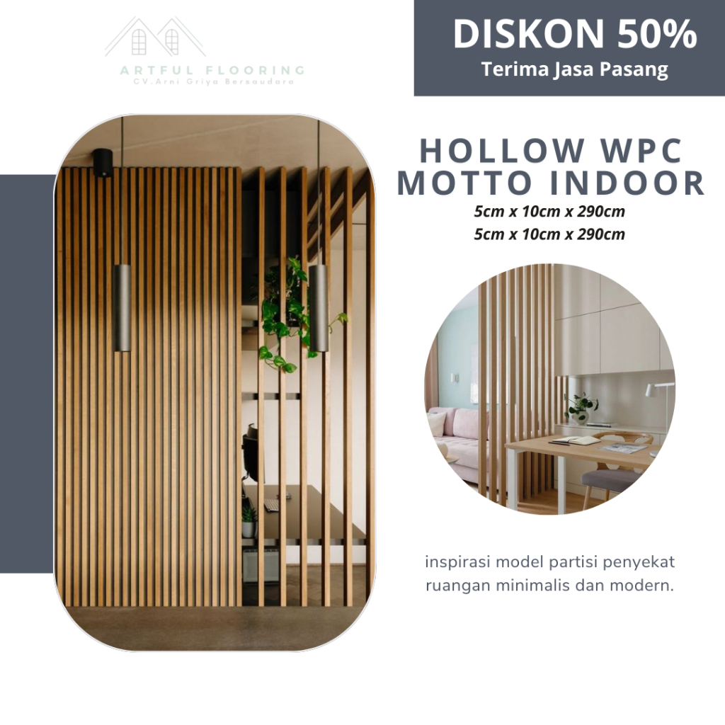 Jual Partisi Hollow indoor PVC MOTTO - Kisi Kisi / Pembatas Ruangan ...