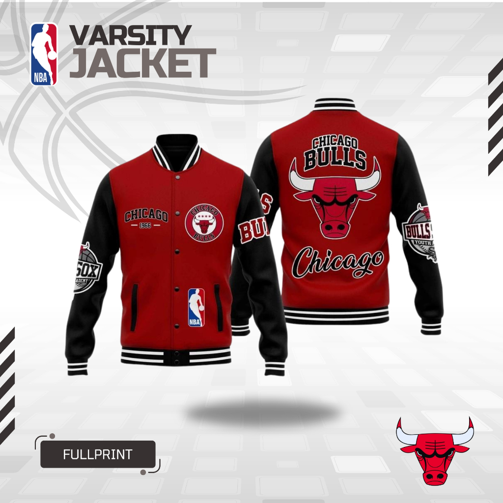 Jual Varsity jaket BASEKET BALL CHICAGO BULLS VARSITY tim Basket ...