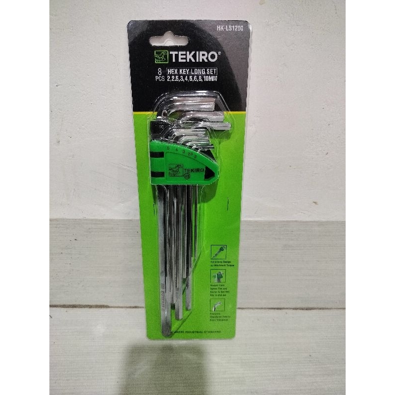 Jual Kunci L set Panjang Tekiro 8pcs / Tekiro Hex Key Long Set 8pcs ...