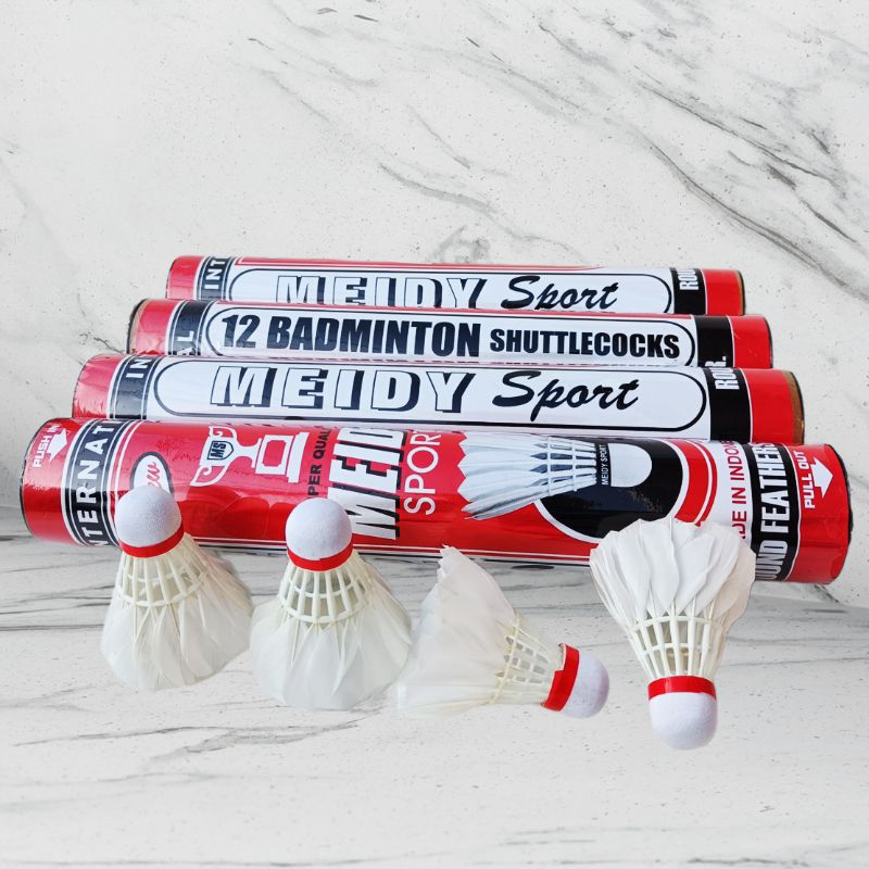 Jual bola bulu tangkis shuttlecock kock kok badminton pertabung 12 pcs ...