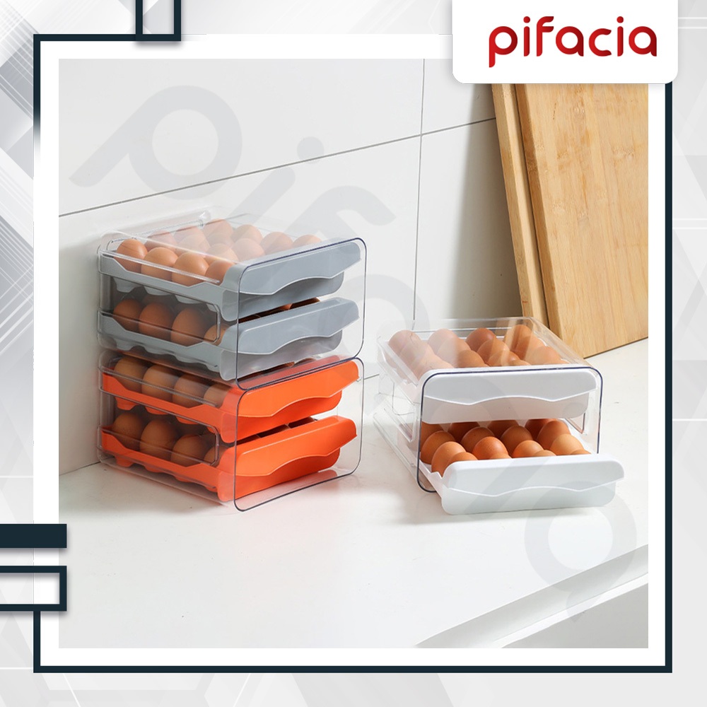 Jual Storage Rak Telur Tempat Penyimpanan Acrylic Egg Box Laci 2 ...