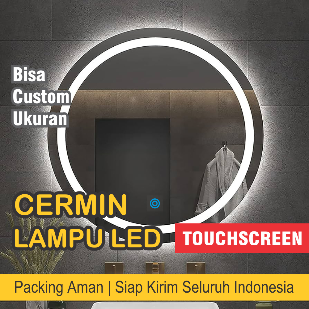 Jual Cermin Dinding Aesthetic Lampu LED Touchscreen | Cermin Makeup ...