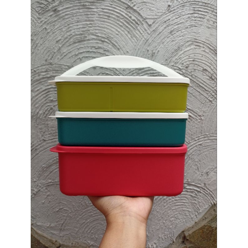 Jual TUPPERWARE - CTG KOTAK 3 SUSUN - RANTANG KOTAK SUSUN | Shopee ...