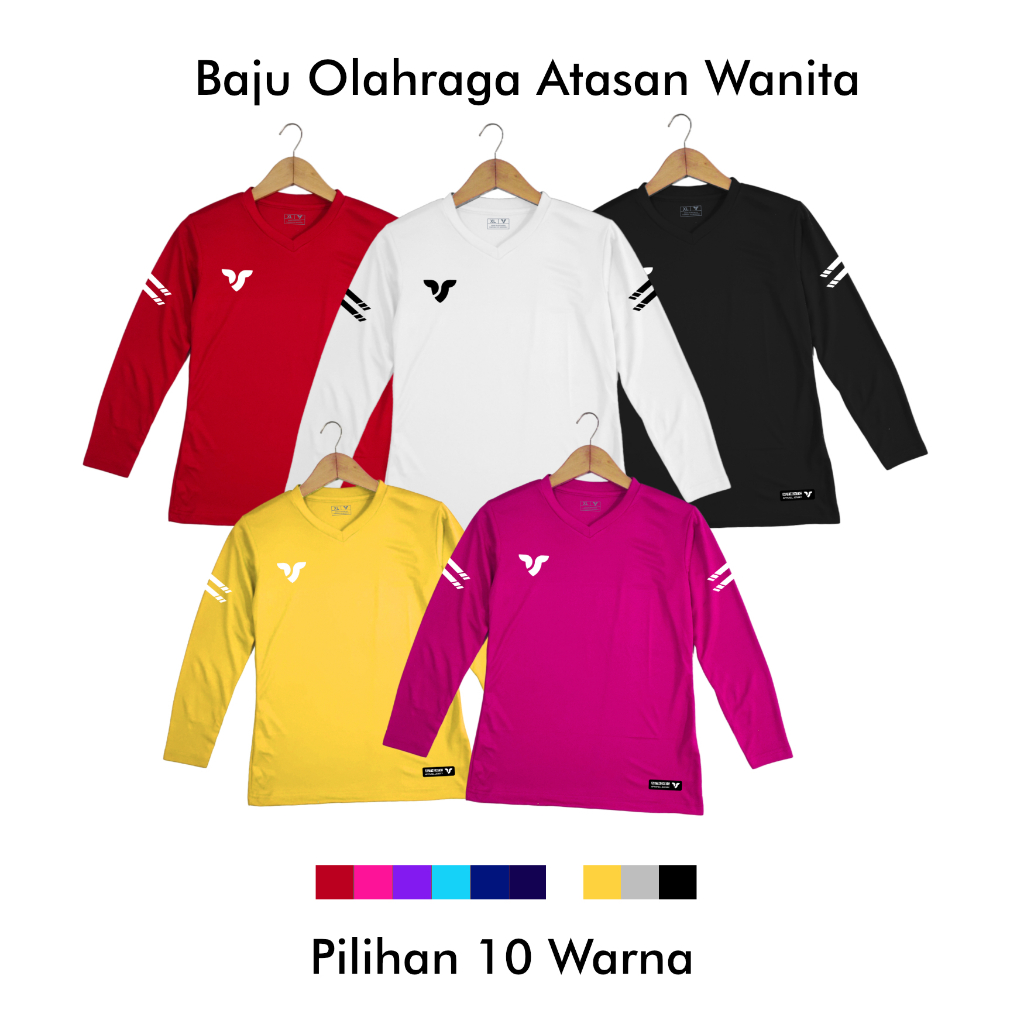 Jual Baju Olahraga Wanita Lengan Panjang Kaos Jersey Dry Fit Running Zumba Lari Yoga Fitness ...