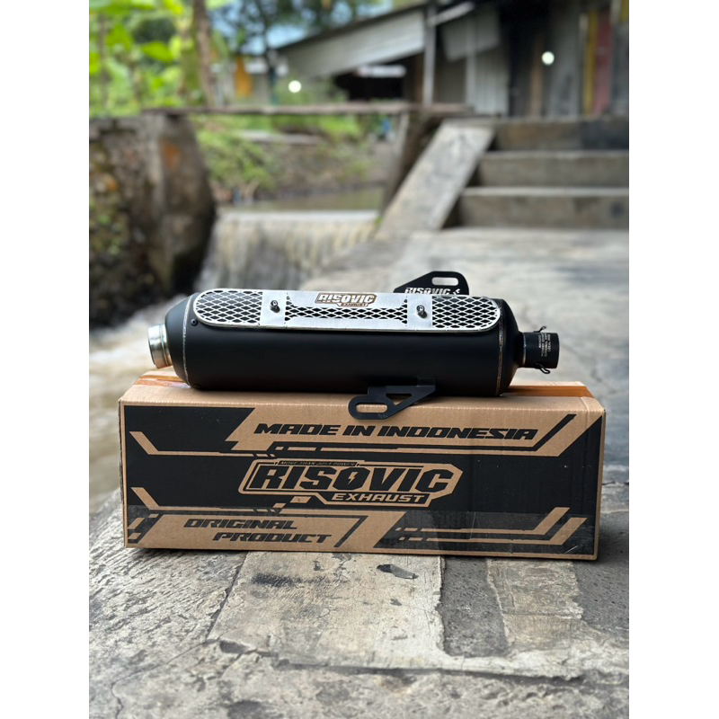 Jual SILINCER STANDAR RACING BLACK TAMENG RISOVIC TIPE DROVE V4 BLACK ...