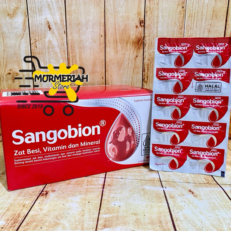 Jual Sangobion Kapsul strip isi 10 kapsul / Multimvitamin + Mineral ...