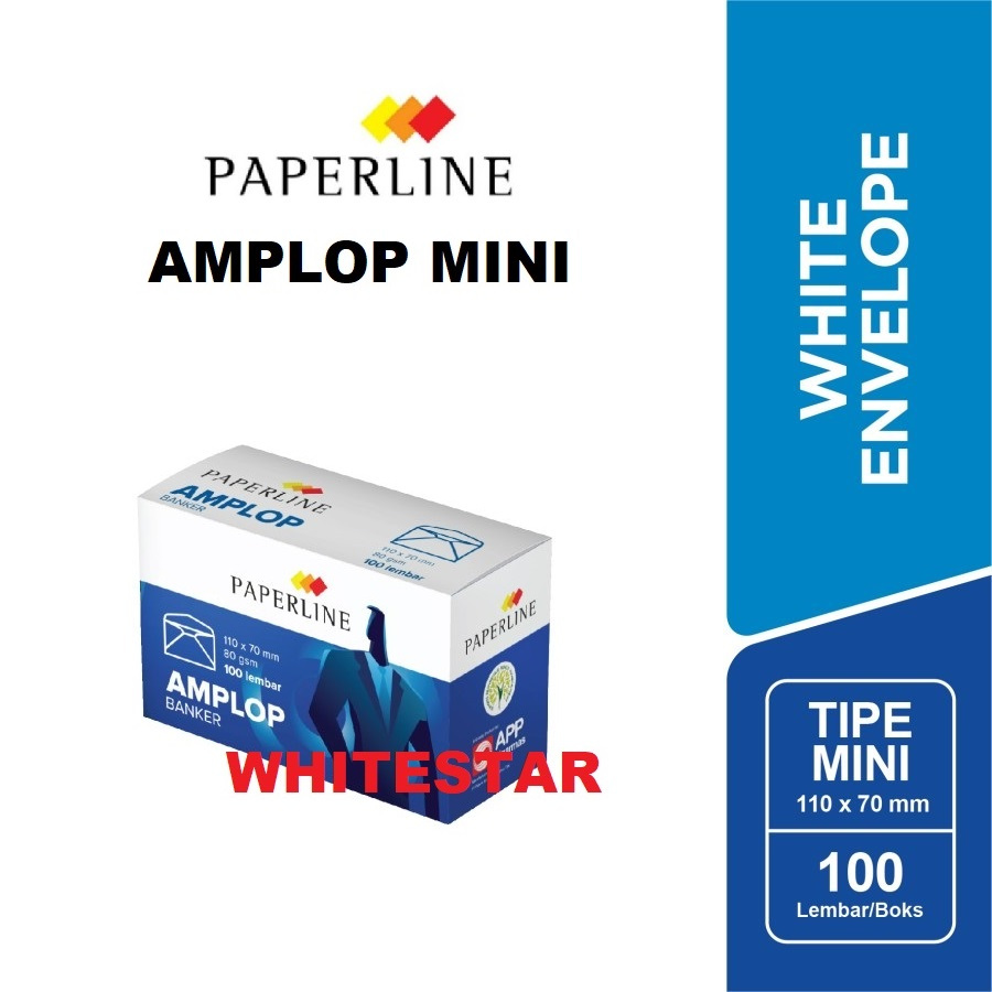 Jual amplop paperline mini banker 70 x 110 mm 80 gsm | Shopee Indonesia