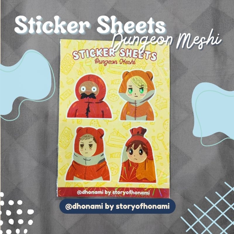 Jual [ dhonami ] Dungeon Meshi Sticker Sheets Pack Delicious in Dungeon ...