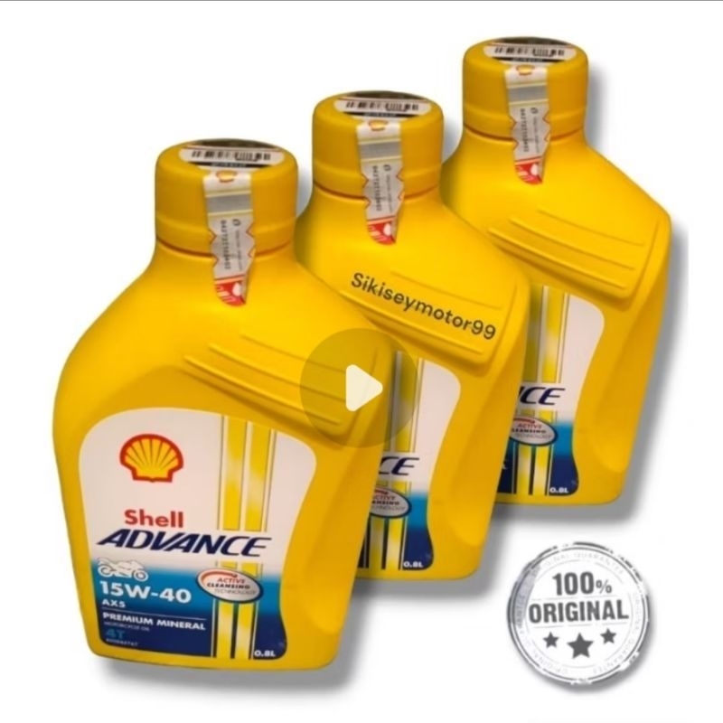 Jual Shell Advance AX5 (0.8L) 15W-40 ( NON MATIC ) ORIGINAL 100% ...