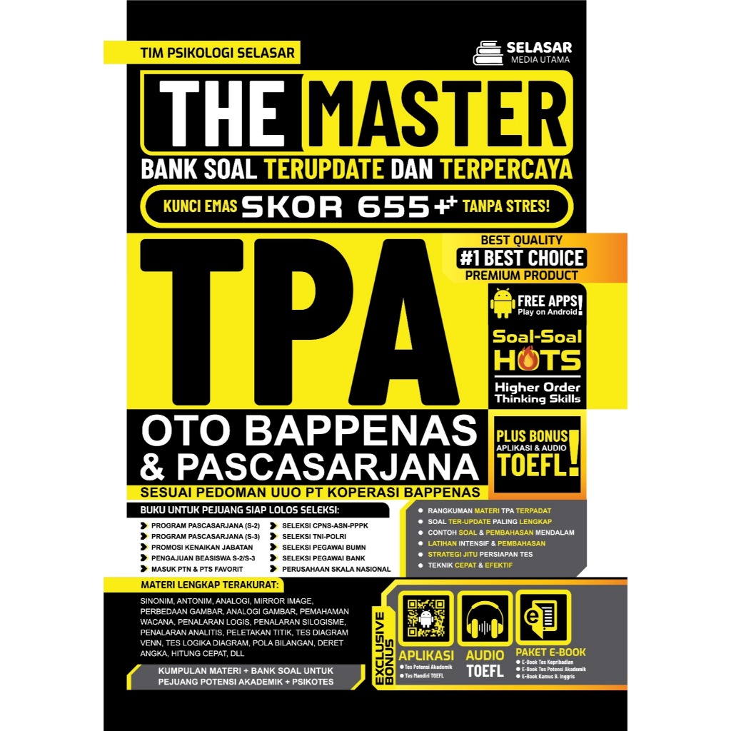 Jual BUKU TPA THE MASTER TPA | SELASAR | Shopee Indonesia