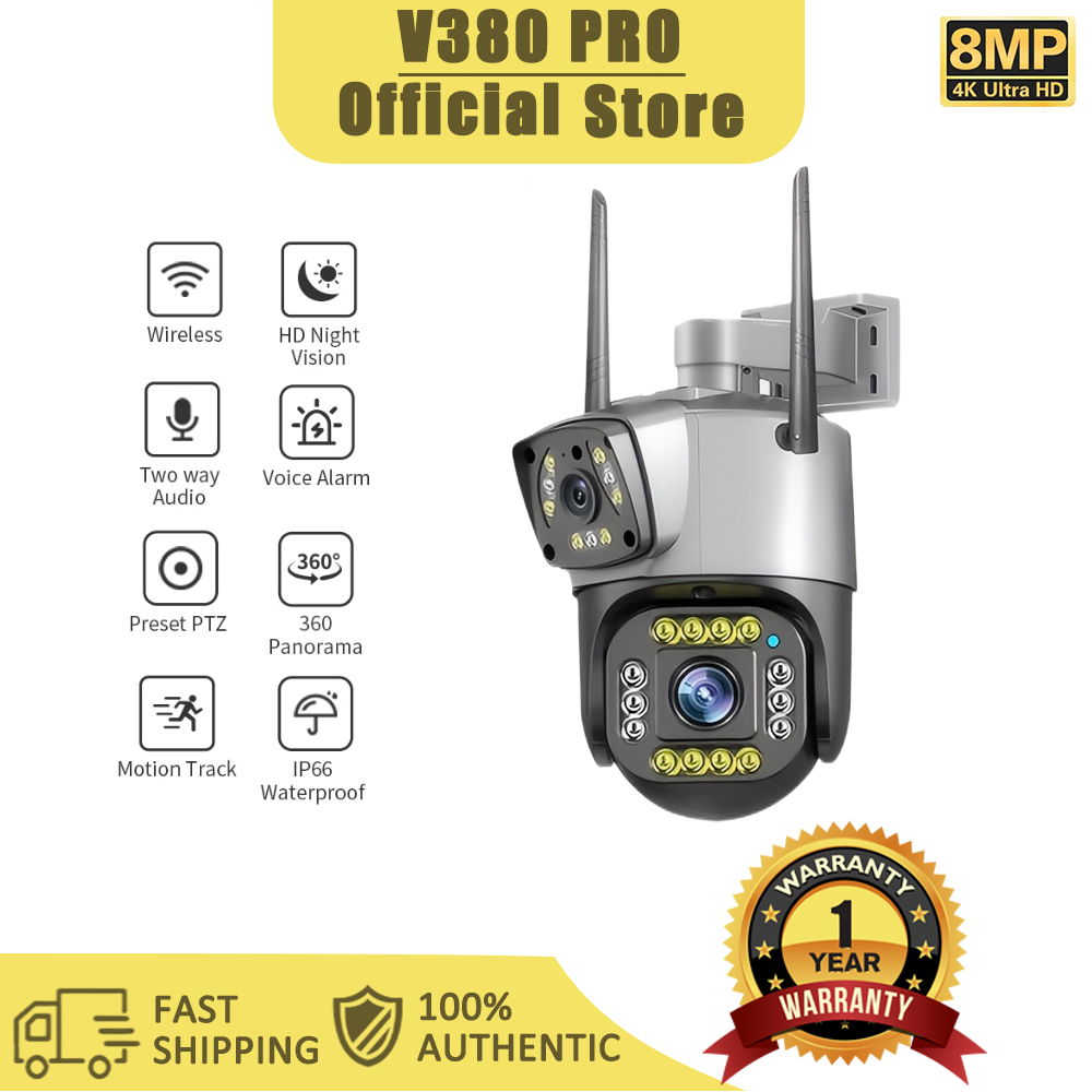 Jual Kamera CCTV Luar Ruangan Tahan Air V380 Pro, Kamera IP Lensa Ganda ...