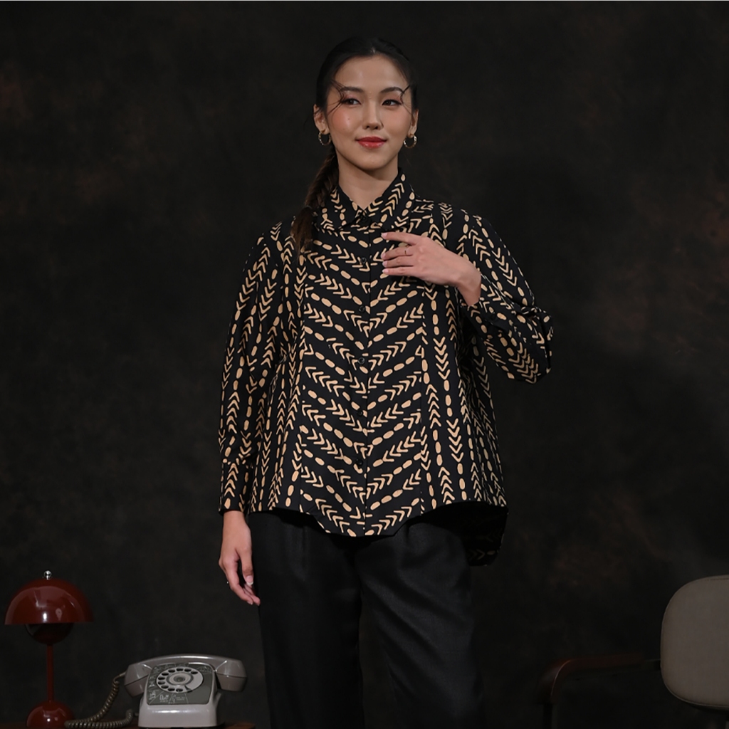 Jual NONA RARA - Adamite Garut T3191, Baju kerja blouse batik wanita ...