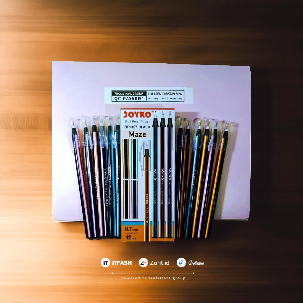 Jual GROSIR TROLIS Z816 12 BIJI PULPEN JOYKO MAZE BP-327 BENTUK LILIN pulpen murah joyko atk ...