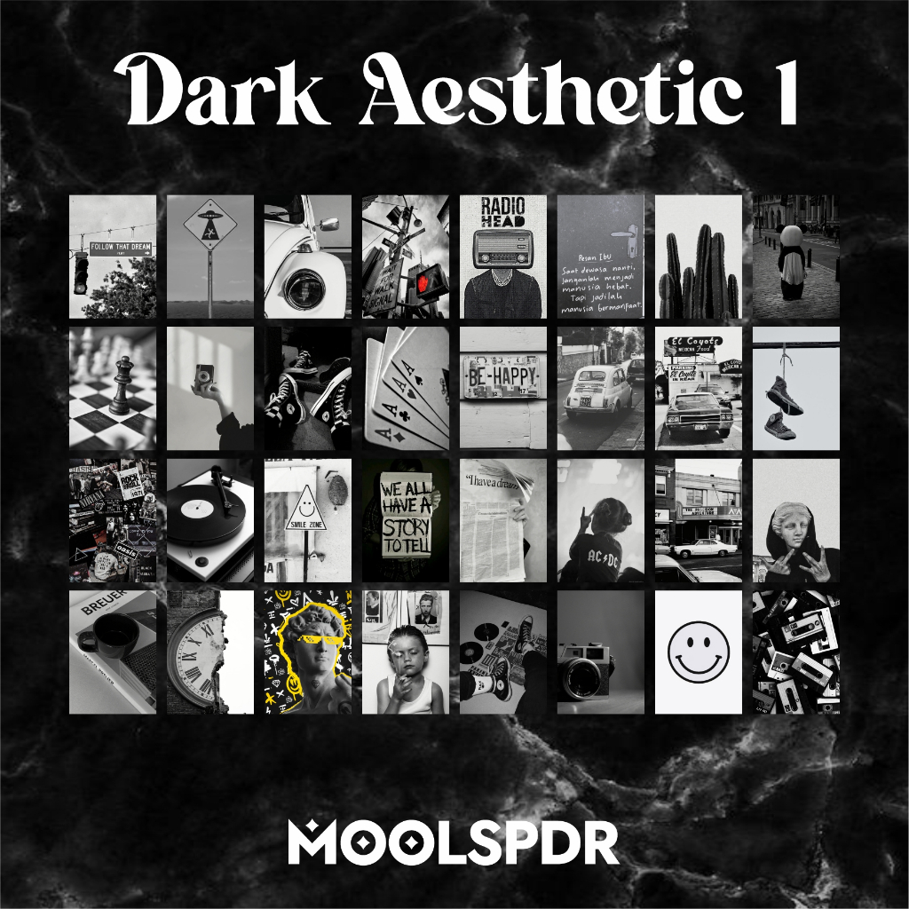 Jual Poster Dinding Aesthetic Dark SERIES ( 32 PCS ) | Shopee Indonesia