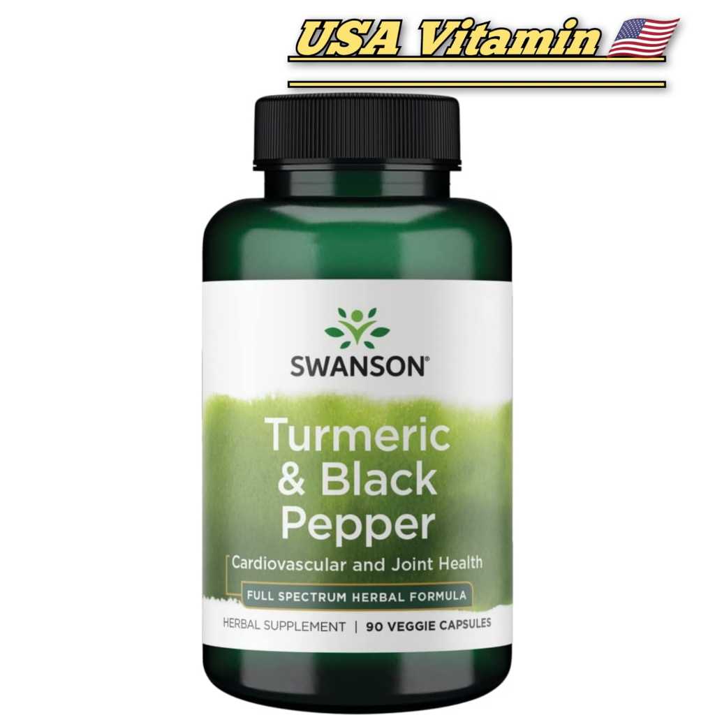 Jual Swanson Turmeric & Black Pepper 60 | 90 Veggie Capsules | Shopee ...