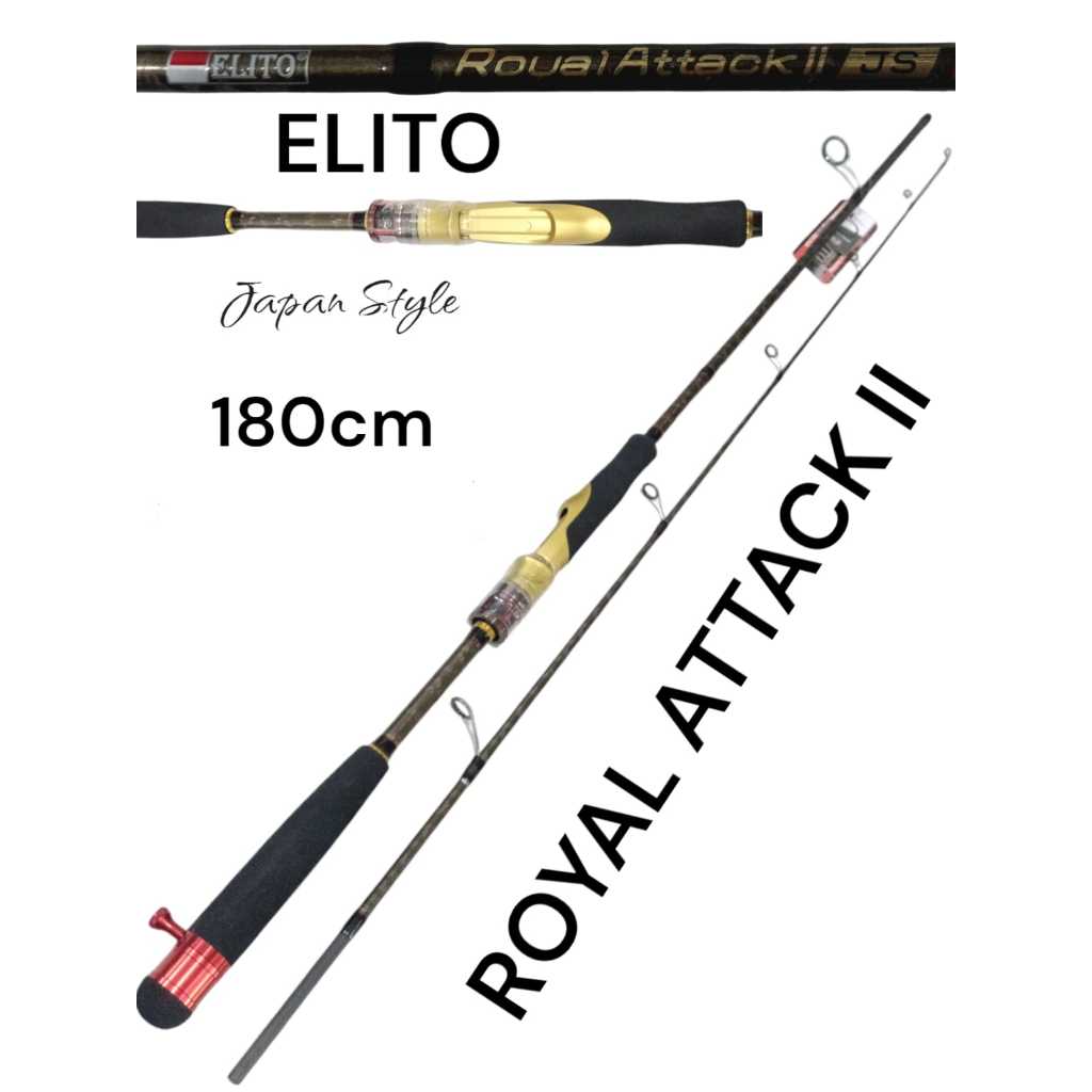 Jual Joran Pancing Elito Royal Attack II 180 CARBON SOLID RING FUJI ...