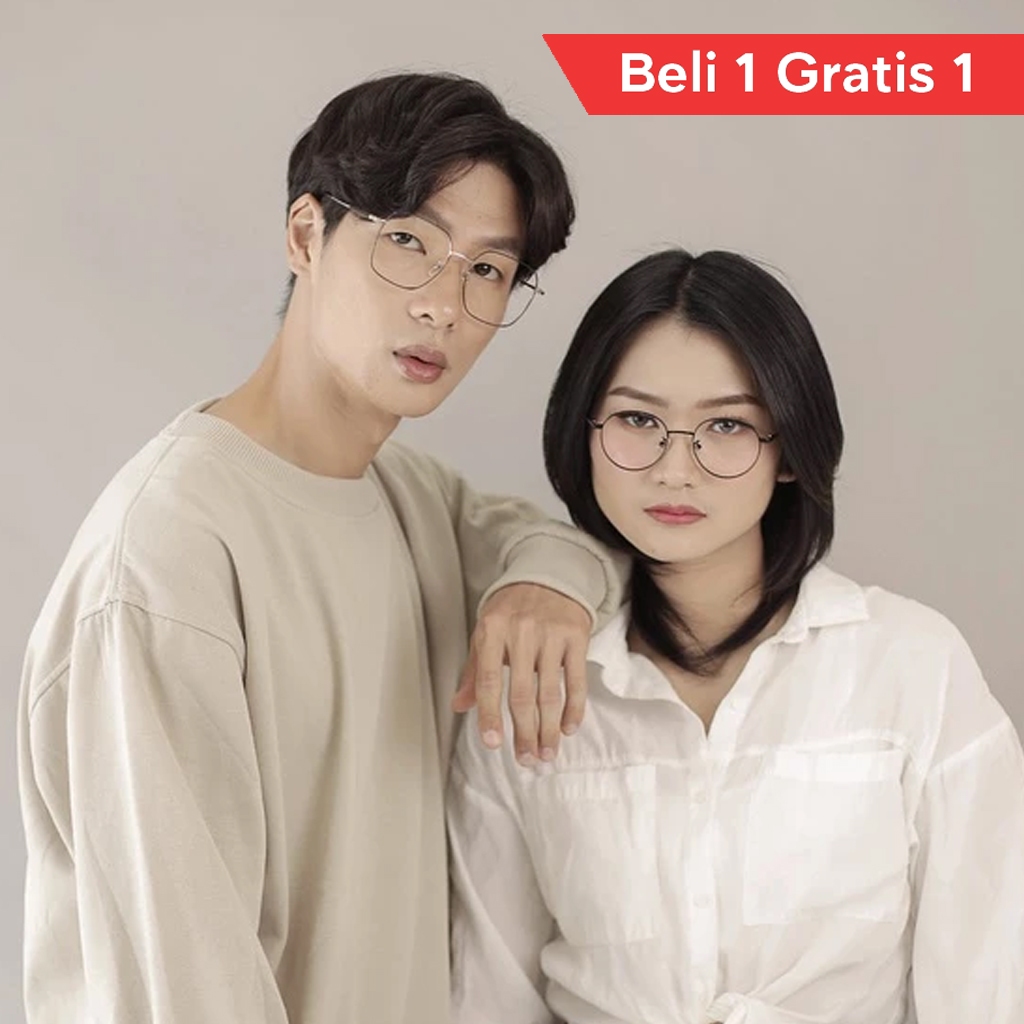 Jual JIWON 9 Kacamata Fashion Korean Style Beli 1 Gratis 1 | Shopee Indonesia