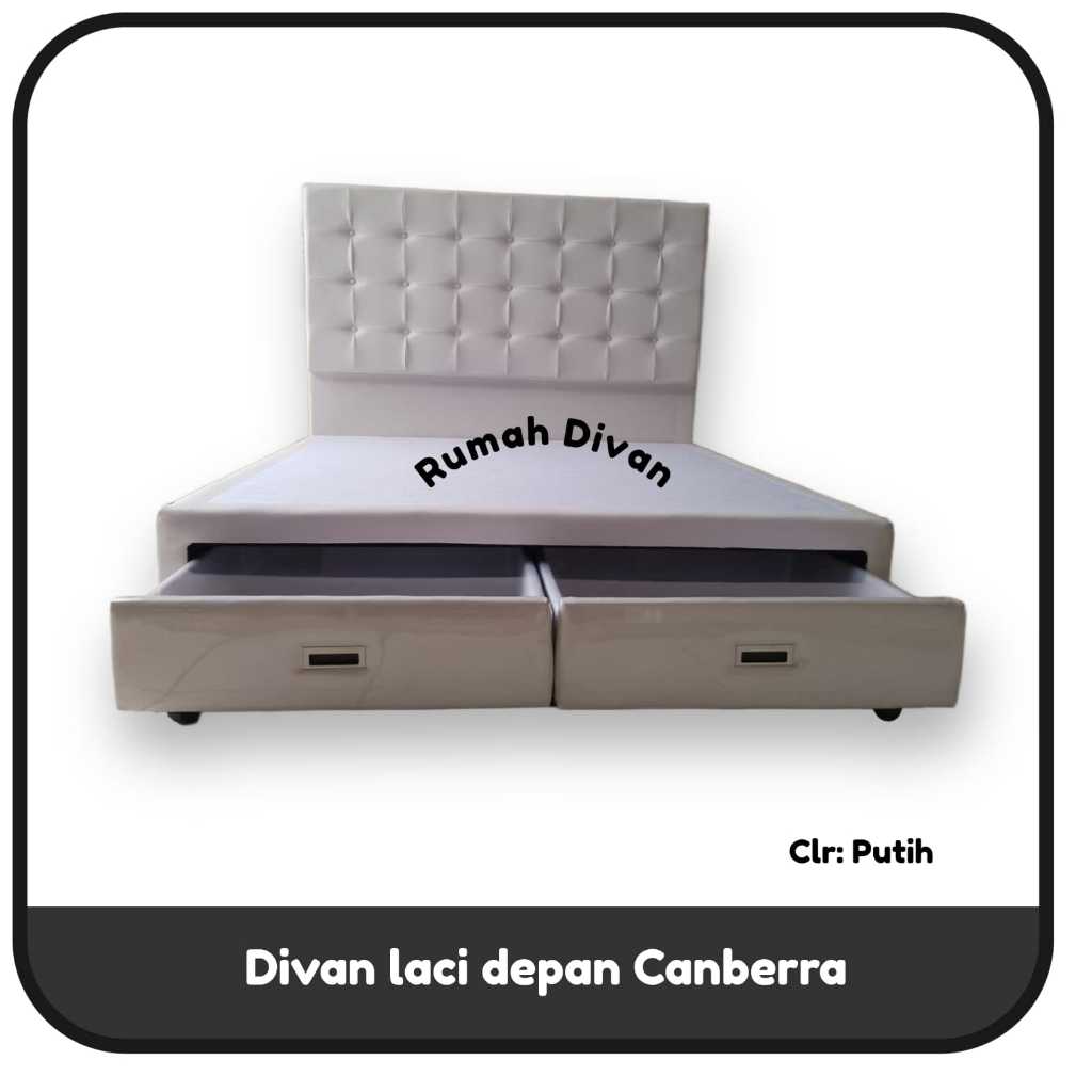 Jual DIVAN DIPAN TEMPAT TIDUR LACI DEPAN BESAR CANBERRA SANDARAN TINGGI ...