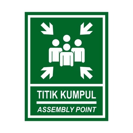 Jual STIKER SIGN TITIK KUMPUL ASSEMBLY POINT STICKER LABEL K3 RAMBU ...