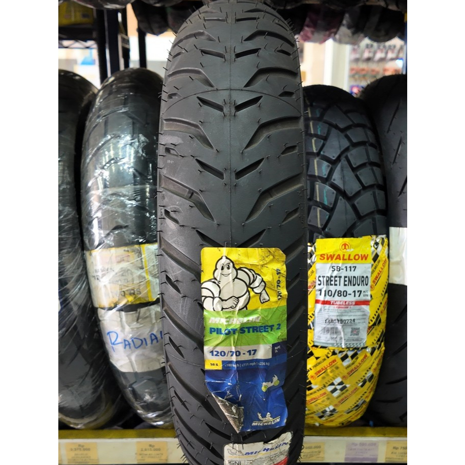 Jual BAN TUBELESS MERK MICHELIN TYPE Pilot Street 2 UKURAN RING 17 ...